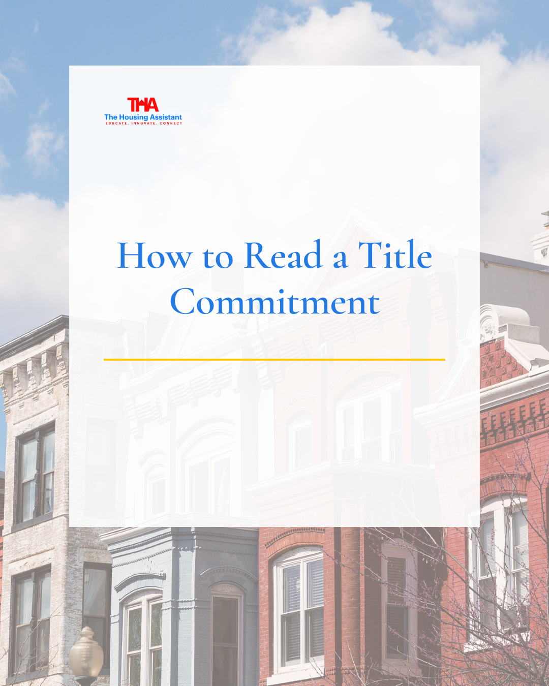 How to Read a Title Commitment - THA